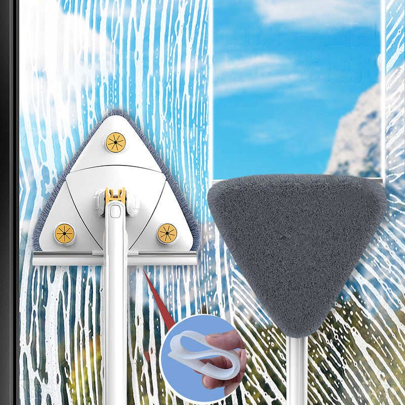 Triangle Squeeze Mop With Silicone Scraper 360° Rotatable – Martin's Hub